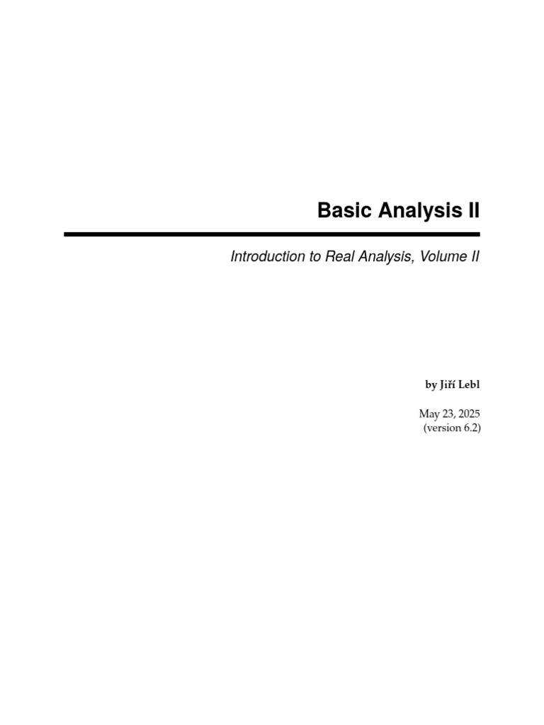 Advanced Real Analysis Concepts | PDF | Vector Space | Basis (Linear ...
