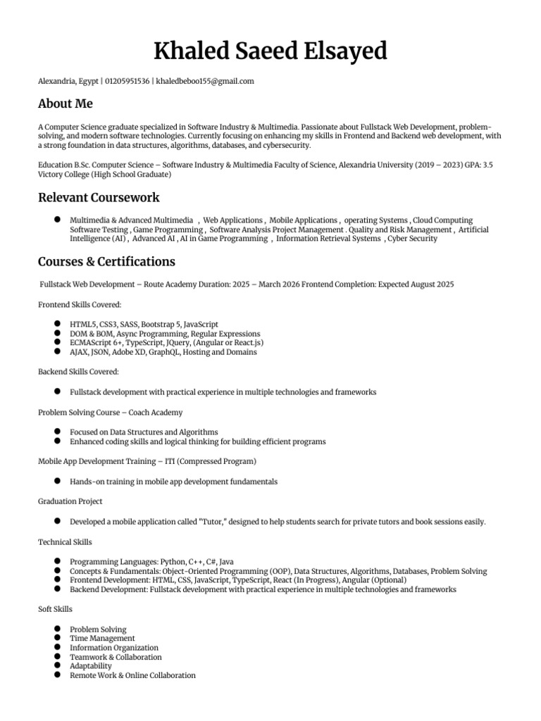 Resume | PDF | Web Development | Java Script