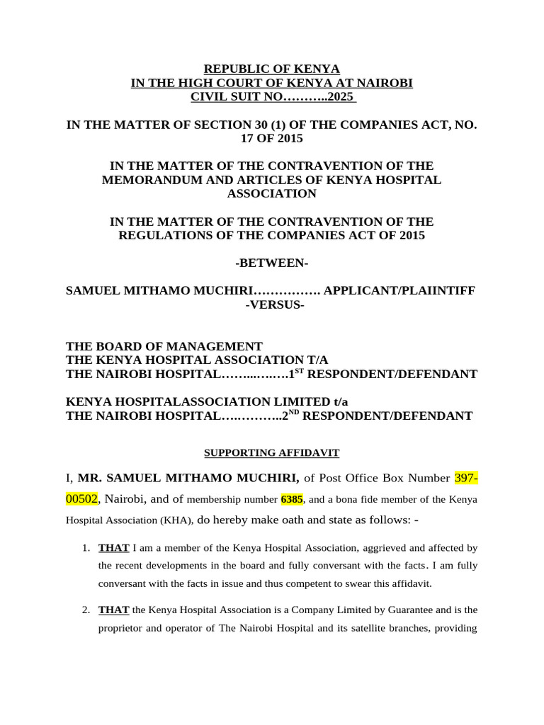 Revised Supporting Affidavit | PDF | Affidavit | Justice