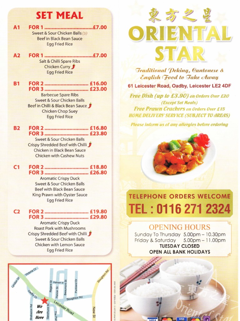 Oriental Star Menu | PDF