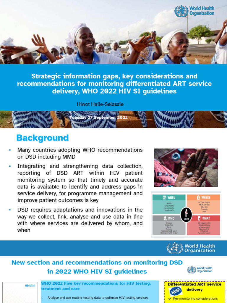 2022 WHO Guidelines for DSD ART Monitoring | PDF | Management Of Hiv ...