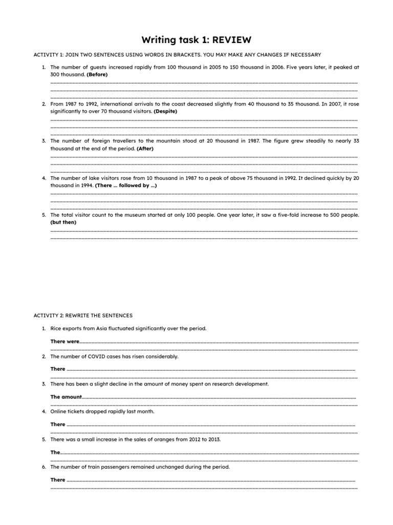Sentence Structure and Grammar Exercises | PDF