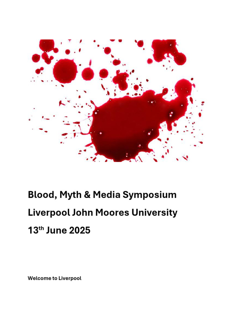 Blood Myth and Media Symposium Pack | PDF | Menstruation | Narrative