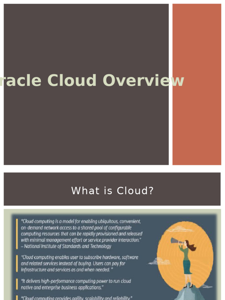 1 - Oracle Cloud Overview | PDF | Cloud Computing | Oracle Corporation