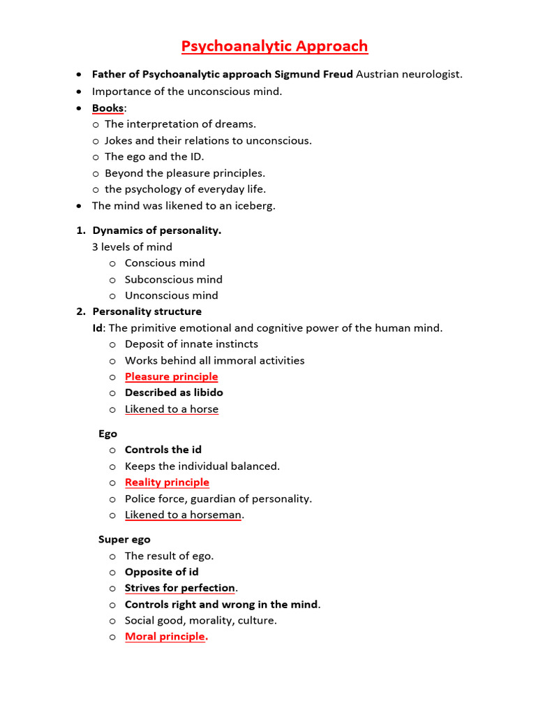 Psychoanalytic and Behavioral Theories Explained | PDF | Reinforcement ...