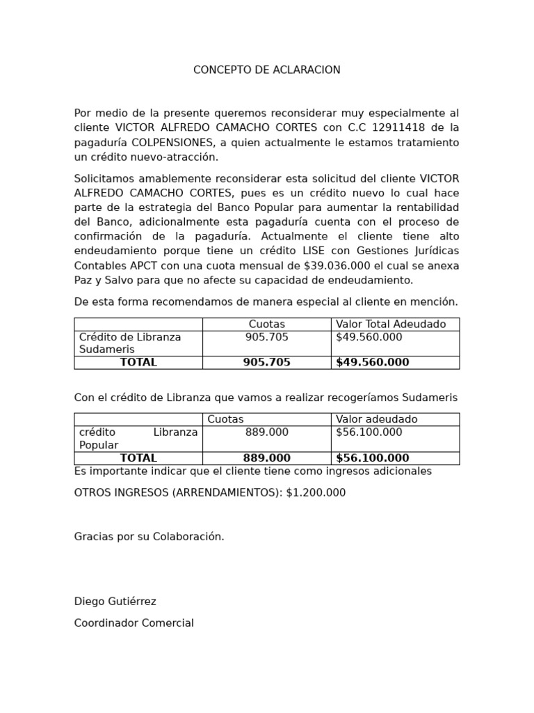 Victor Camacho Concepto | PDF