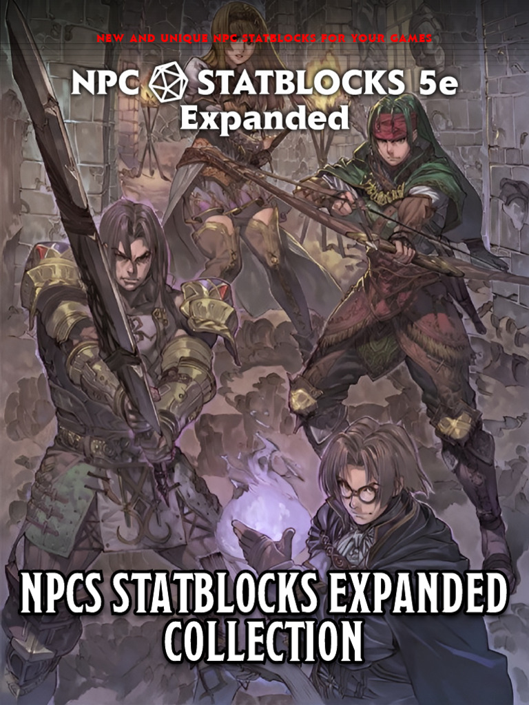 NPC Statblocks Expanded D&D 5e 2024 - 2025 - The Homebrewery | PDF