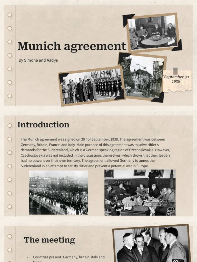 Munich Agreement: Prelude to War | PDF | French Third Republic | Nazi ...