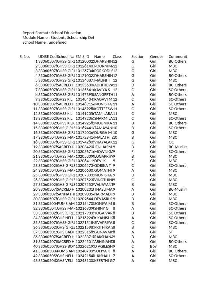 Student Scholarship Report Summary | PDF