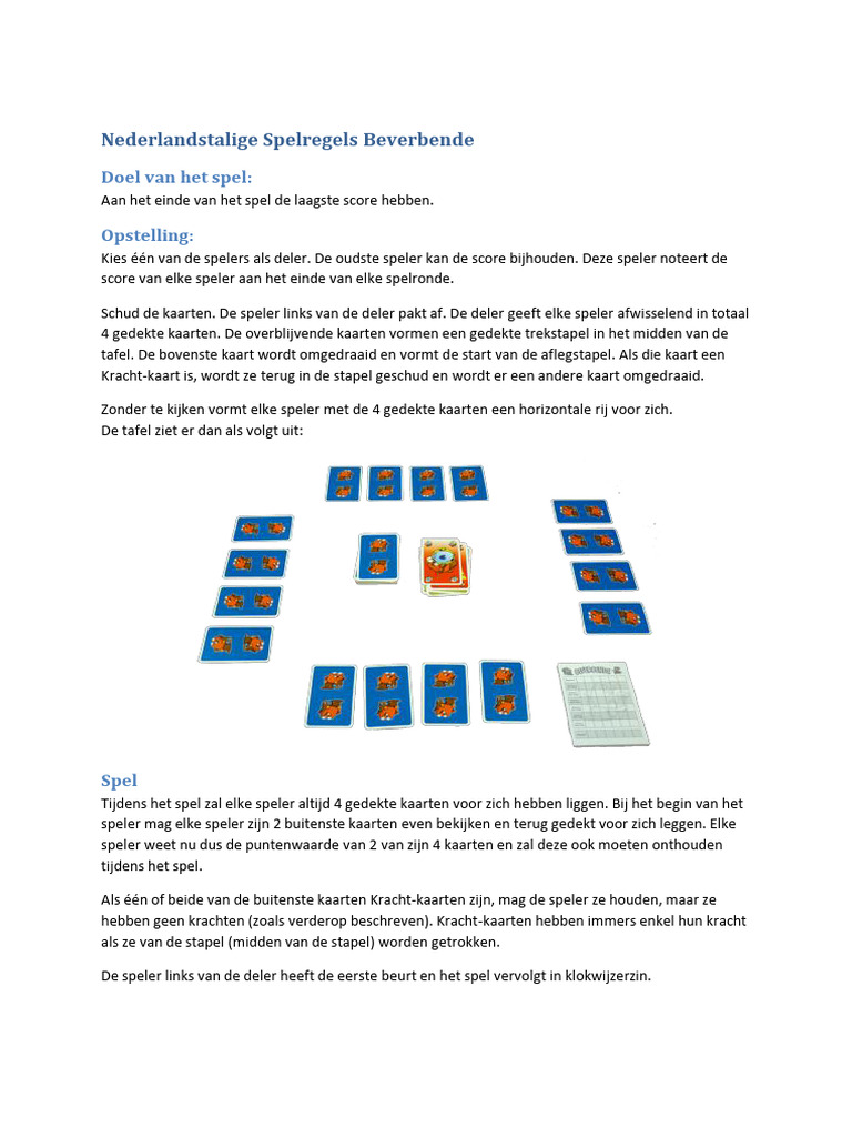 Spelregels Beverbende | PDF
