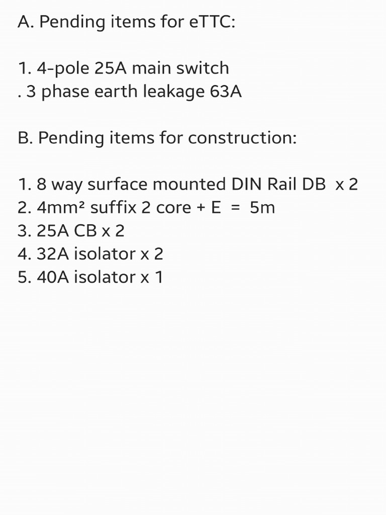 Pending Items | PDF