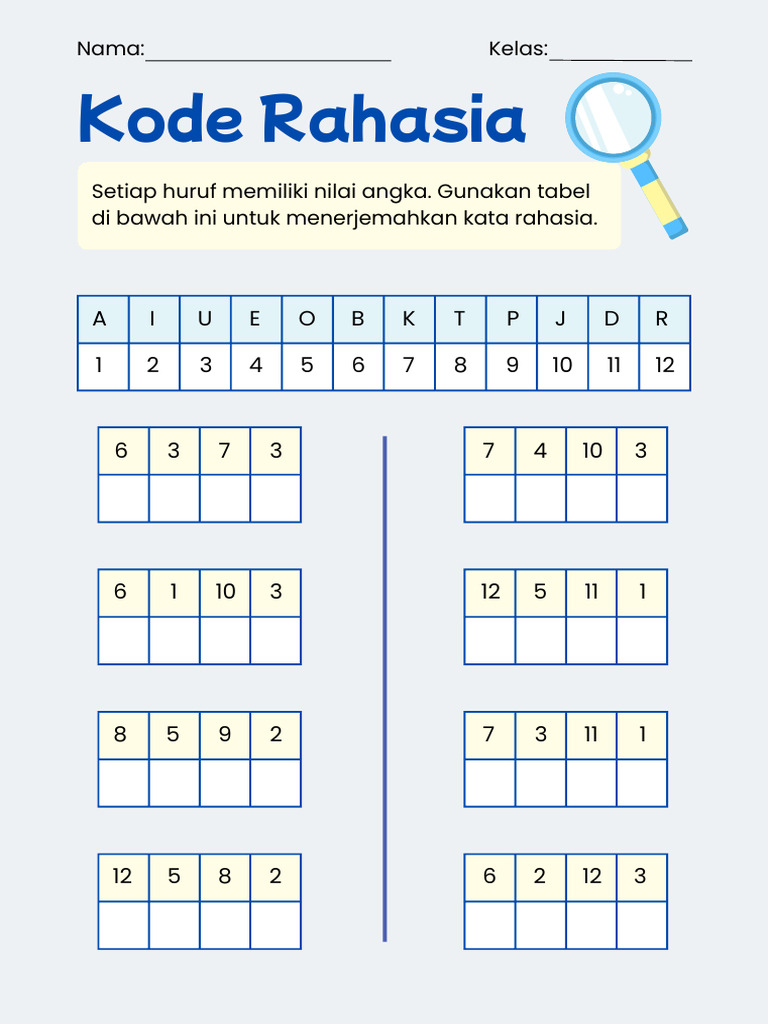 Kode Rahasia: Tabel Nilai Huruf | PDF