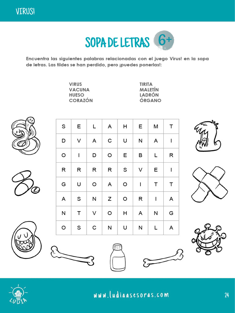Sopa de Letras: Juego Virus! | PDF