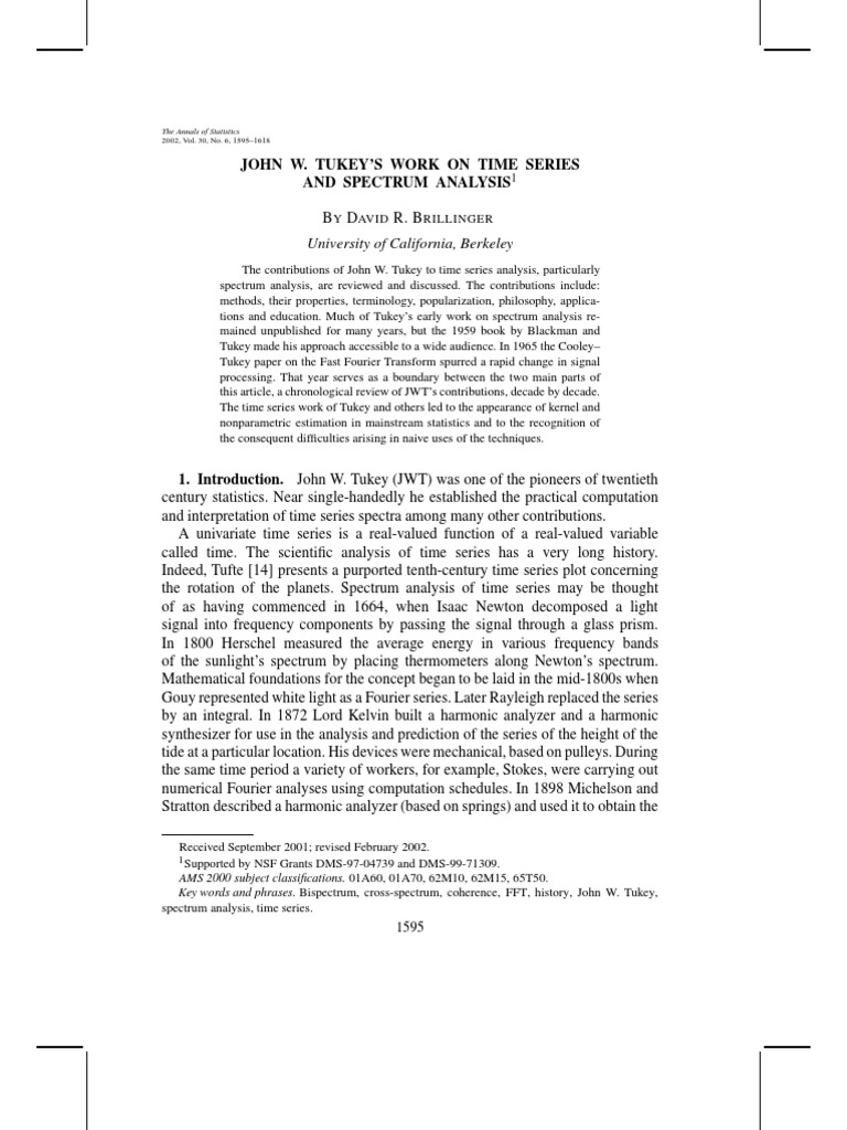 The Annals of Statistics 2002, Vol. 30, No. 6, 1595-1618 | PDF | Fast ...