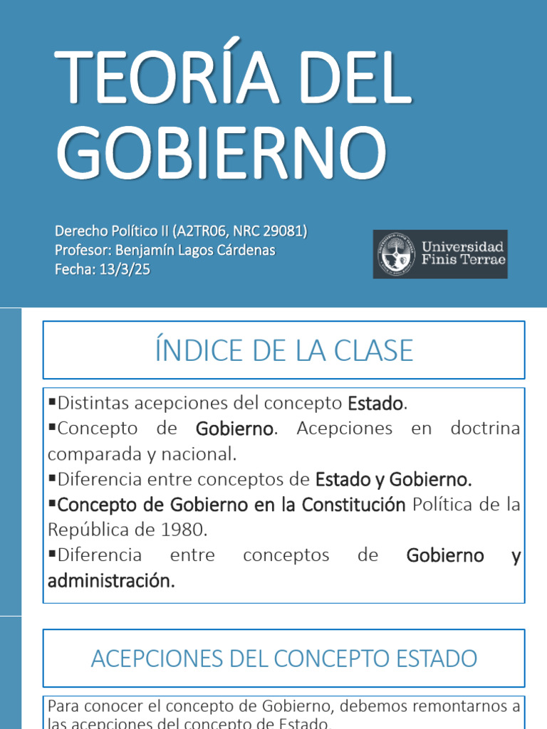 Clase 2 D° Político II 130325 | PDF | Estado (política) | Ejecutivo (gobierno)