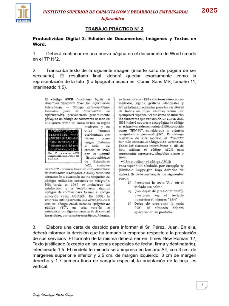 TP3 Informatica Icade 2025 | PDF