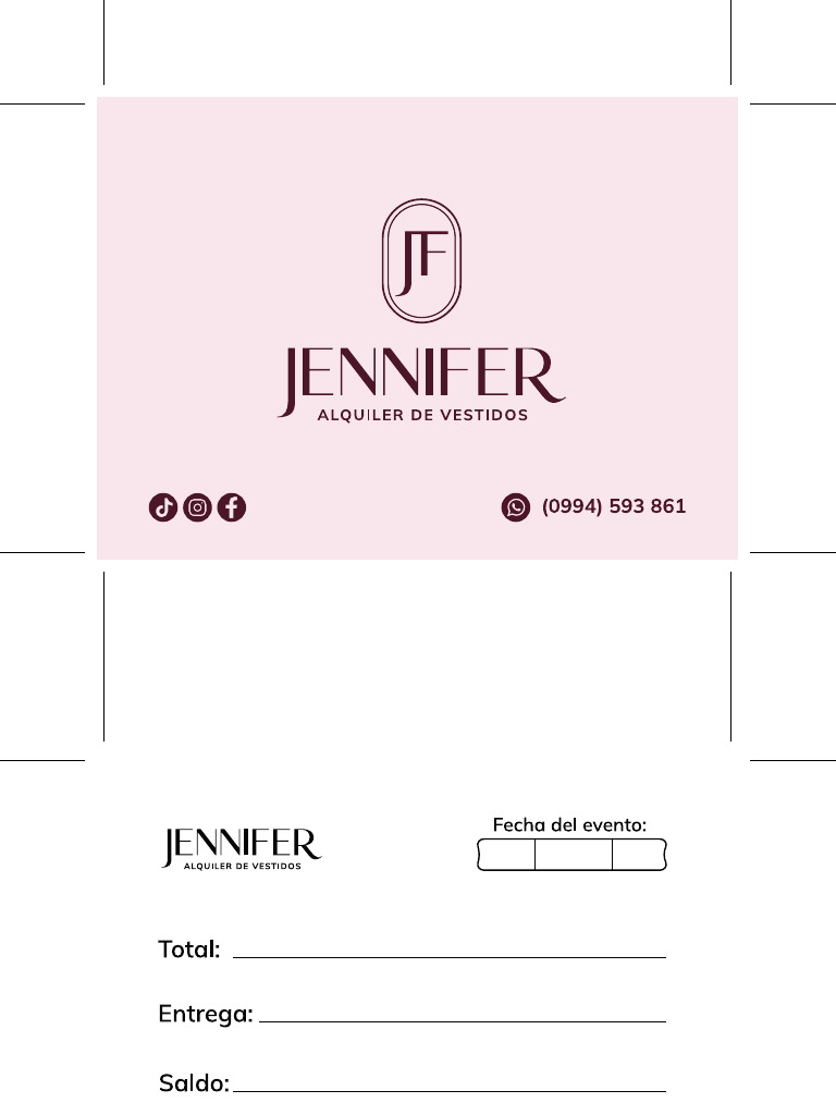Tarjeta Jennifer 2 | PDF