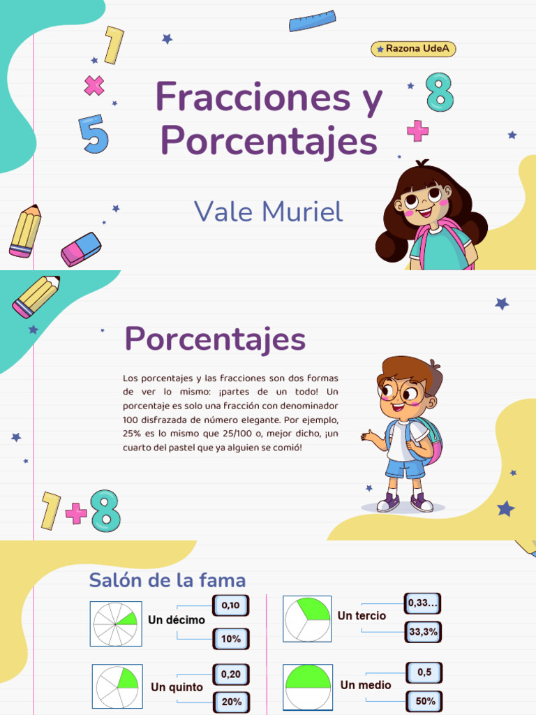 Fracciones y Porcentajes: Guía Práctica | PDF | Porcentaje | Colombia