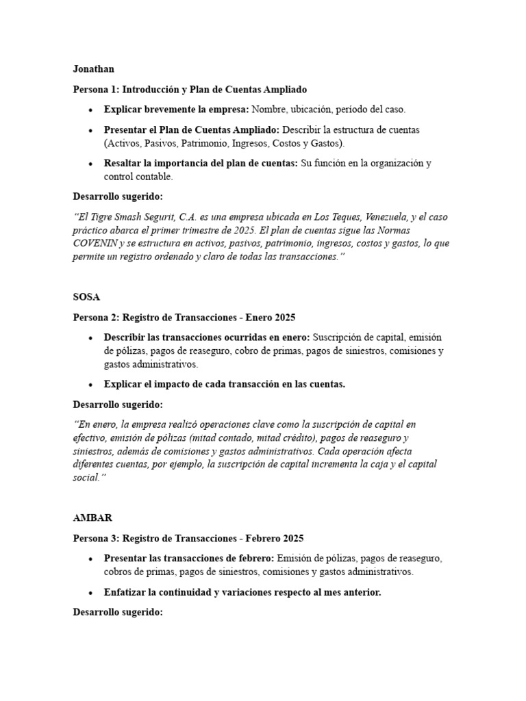 Explicacion Caso Practico Contabilidad Especializada | PDF | Contabilidad | Reaseguro