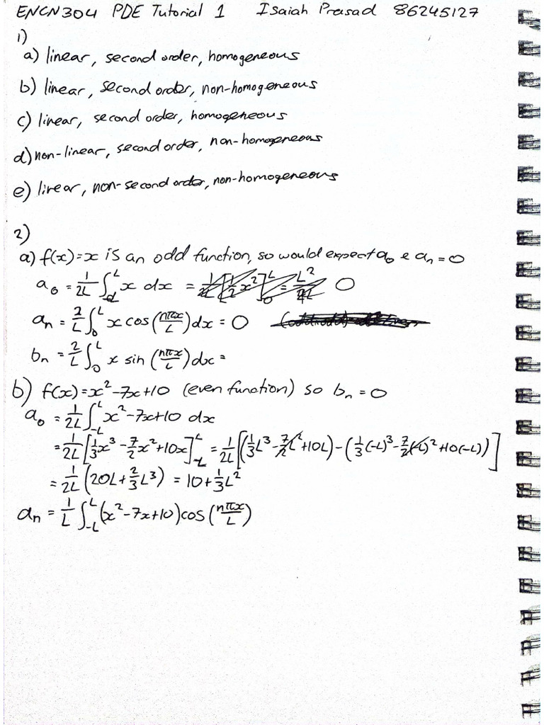 Isaiah Prasad 3164521 Assignsubmission File ENCN361 Tutorial1 PDE | PDF