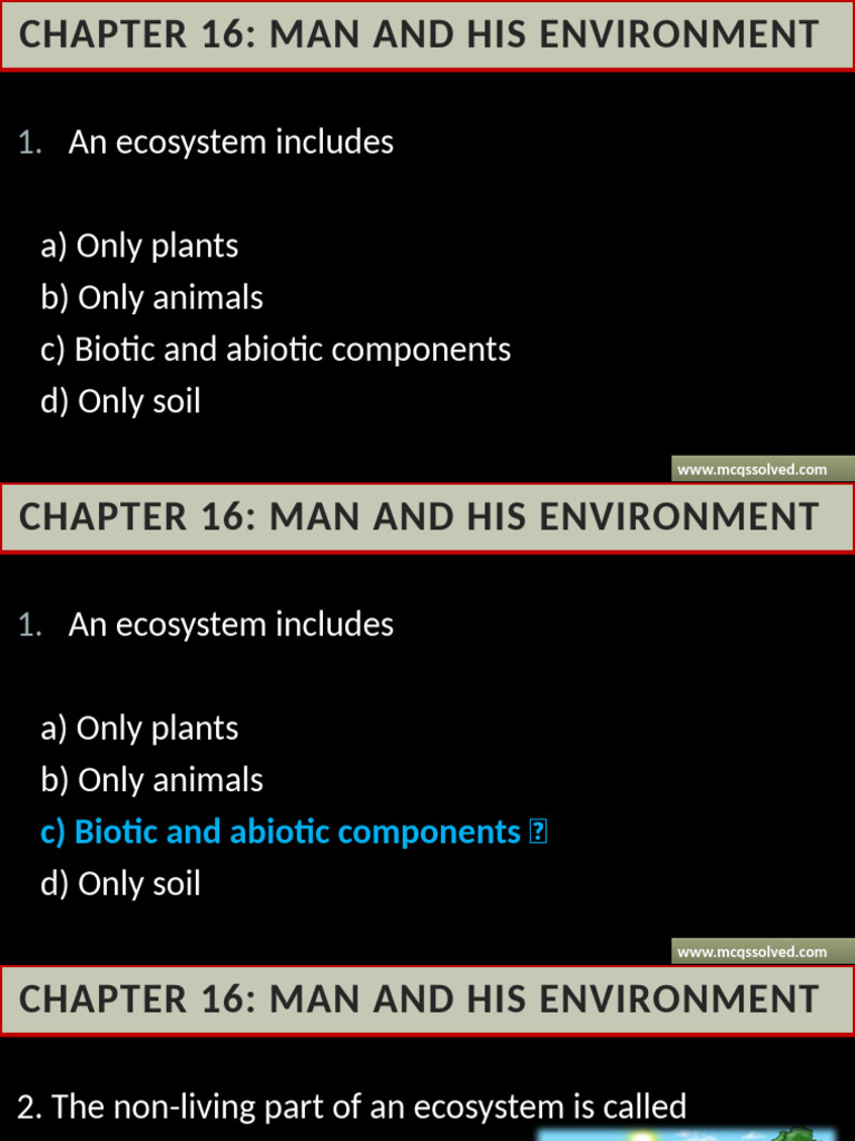 KPPSC SST Bio Chemistry Past Papers PDF Download Chapter No 16 Man and ...