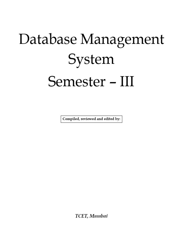 Resource Book DBMS | PDF | Databases | Relational Model