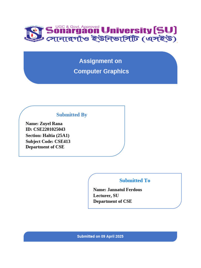 Assignment Cover Page | PDF