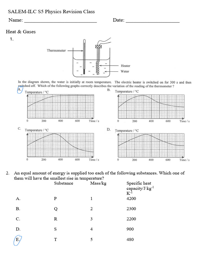 S5 Physics Revision Class 17-5 | PDF