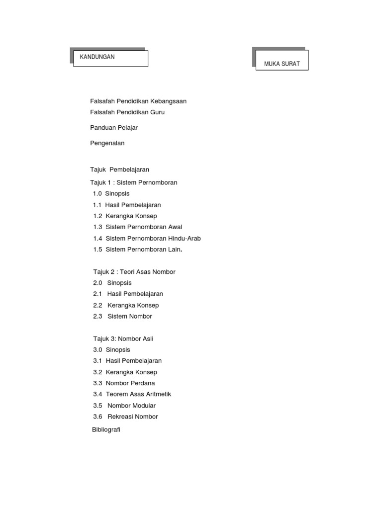 MTE3101 Mengenal Nombor | PDF