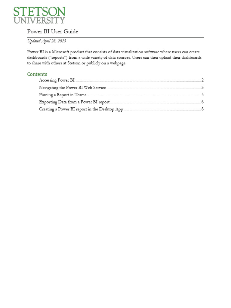 Power BI User Guide Overview | PDF | Icon (Computing) | Software