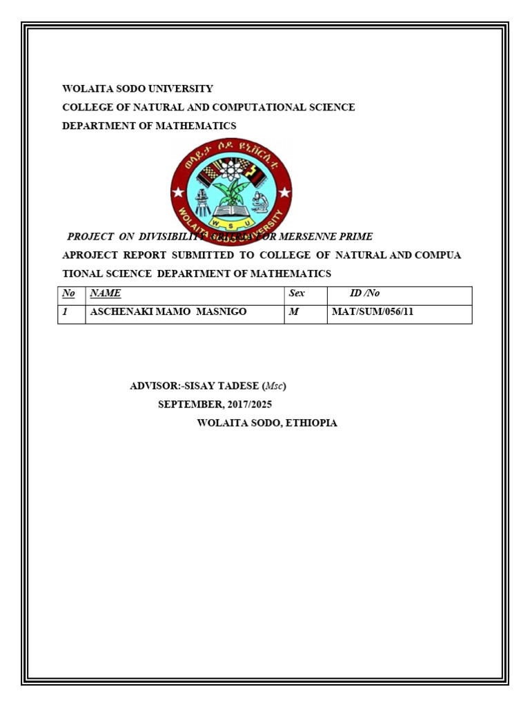 Mersenne Prime Divisibility Criteria Report | PDF | Prime Number ...