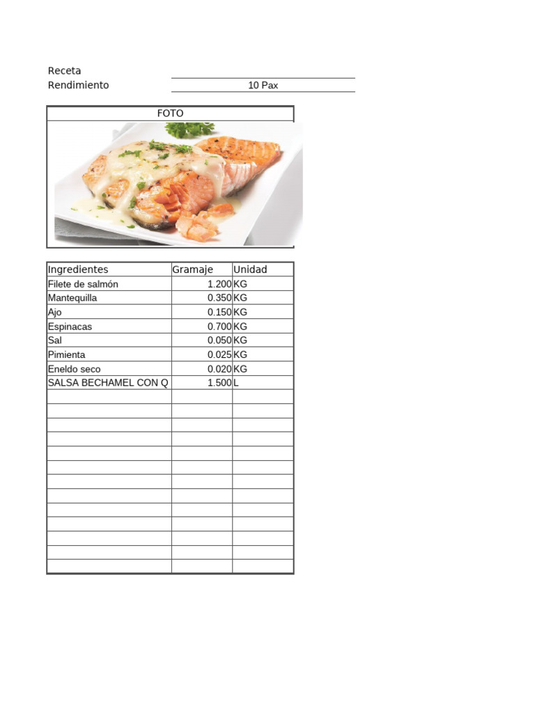Salmón Gratinado con Bechamel | PDF