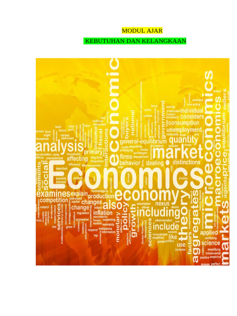 Modul Ajar 10.1.3 Eking Oke Kebutuhan n Kelangkaan | PDF