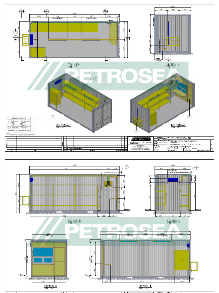 AMG-DWG-CT-0012 Container 20 FT - Tool Room | PDF
