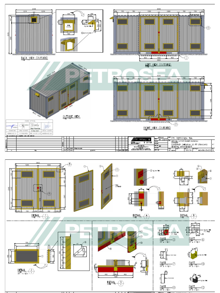 AMG-DWG-CT-0010 Container 20 FT - Chemical Storage | PDF