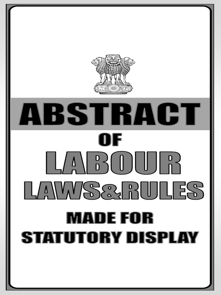 Significant Labour Laws 1742523073 | PDF | Employment | Wage