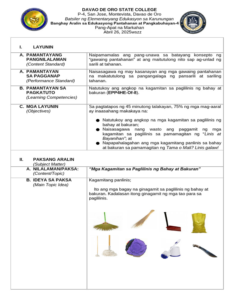 Final LP Sa EPP | PDF