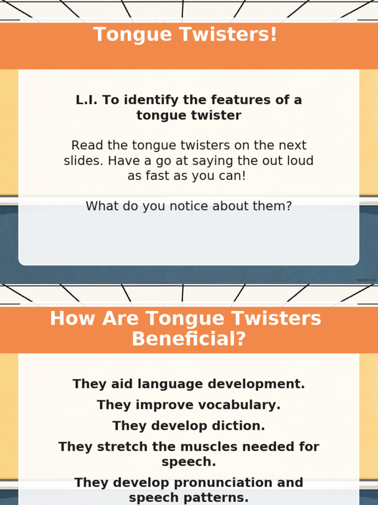 Benefits and Features of Tongue Twisters | PDF