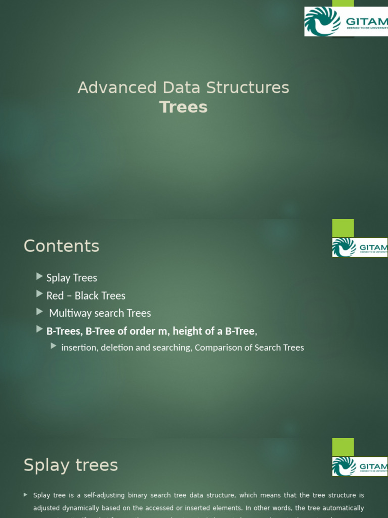Balanced Trees | PDF | Algorithms And Data Structures