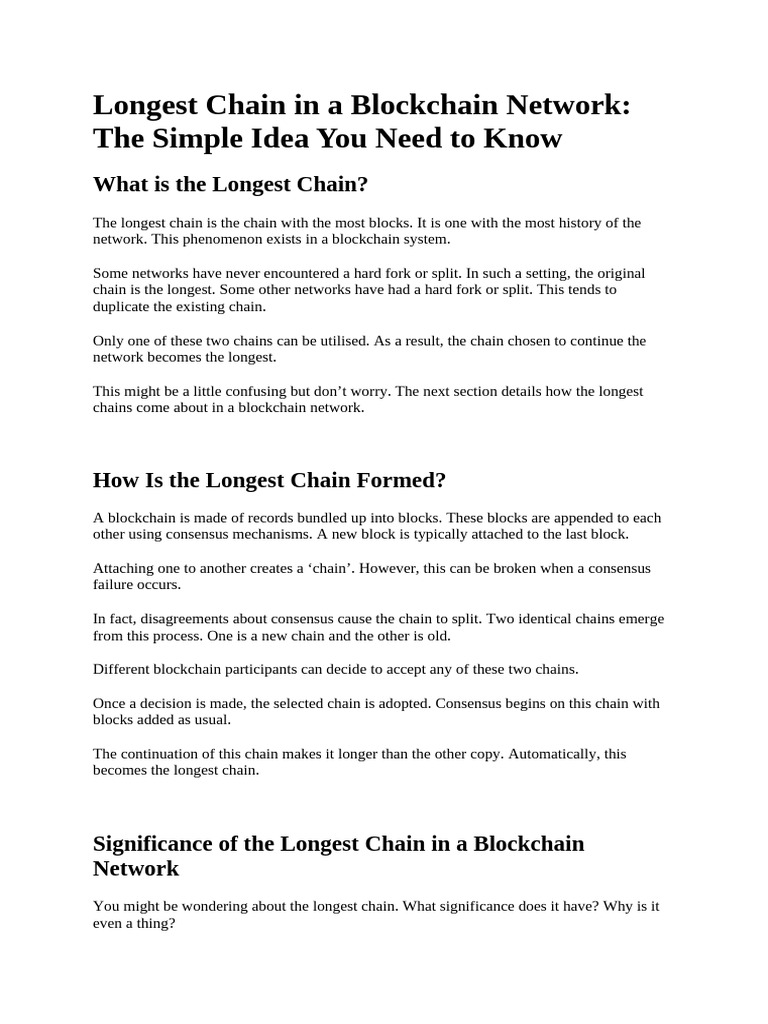 Understanding the Longest Blockchain Chain | PDF | Bitcoin ...