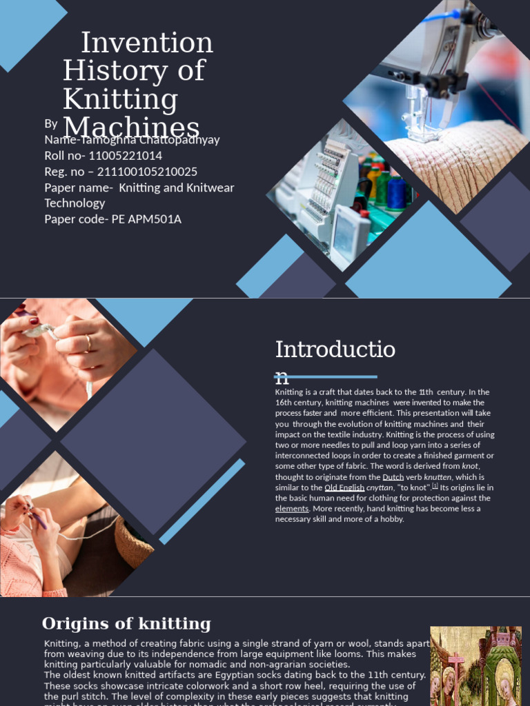 History of Knittting Machinaries | PDF | Knitting | Crafts