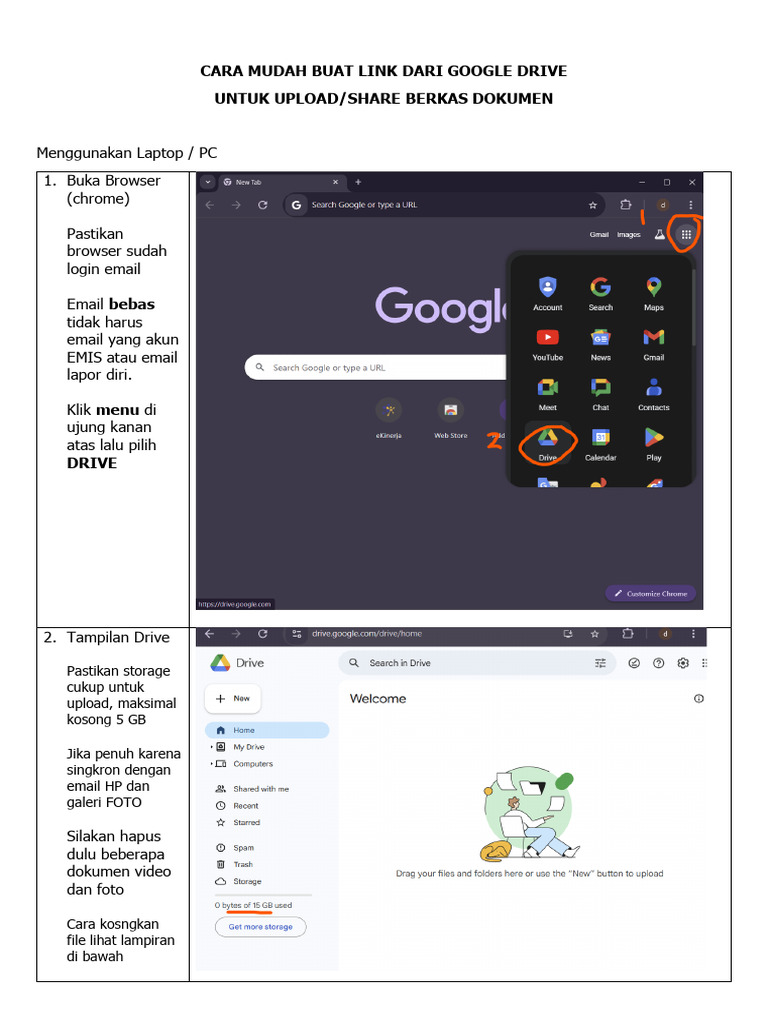 Cara Membuat Link Google Drive | PDF