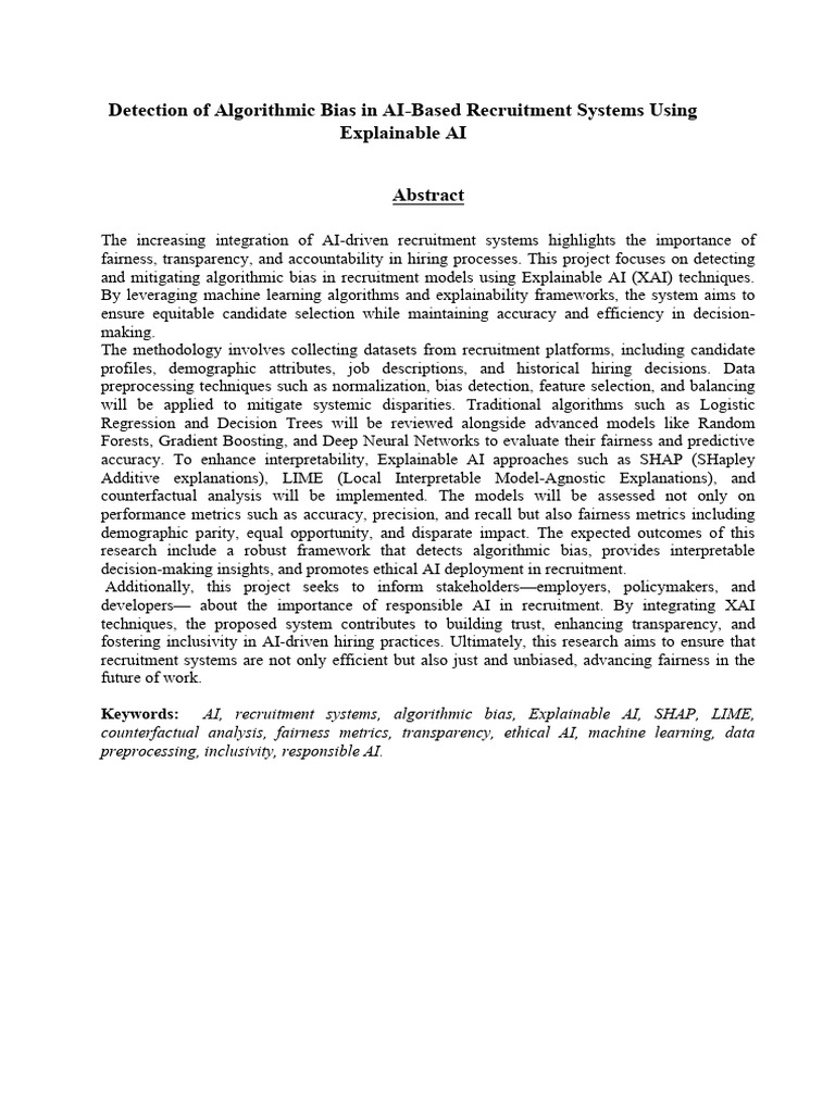 Detecting Bias in AI Recruitment Systems | PDF