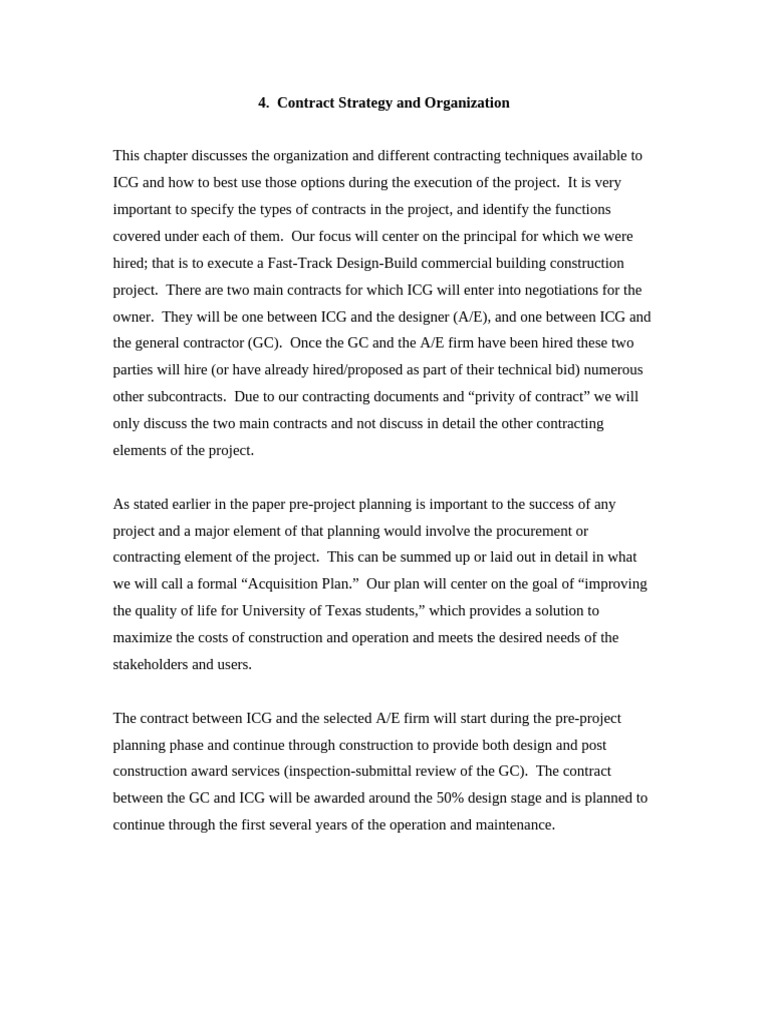 Contract Strategy and Organization | PDF | General Contractor | Economies