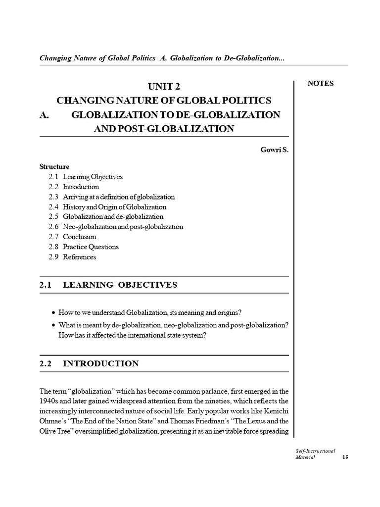 Ge Sol 9 | PDF | Globalization | Populism