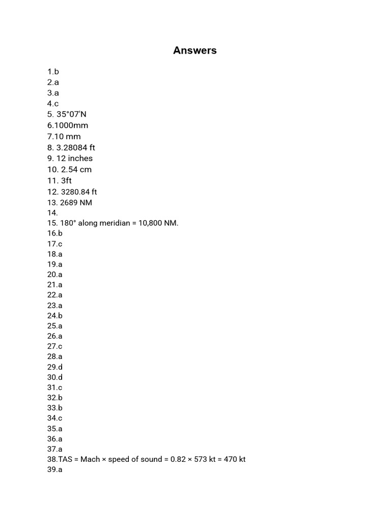 Answers Nav Test | PDF