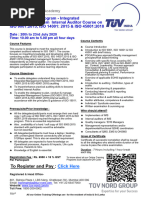 TUV India Training Calendar 2025 | PDF