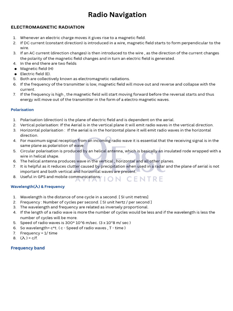 Radio Wave Propagation and Navigation | PDF | Radar | Antenna (Radio)