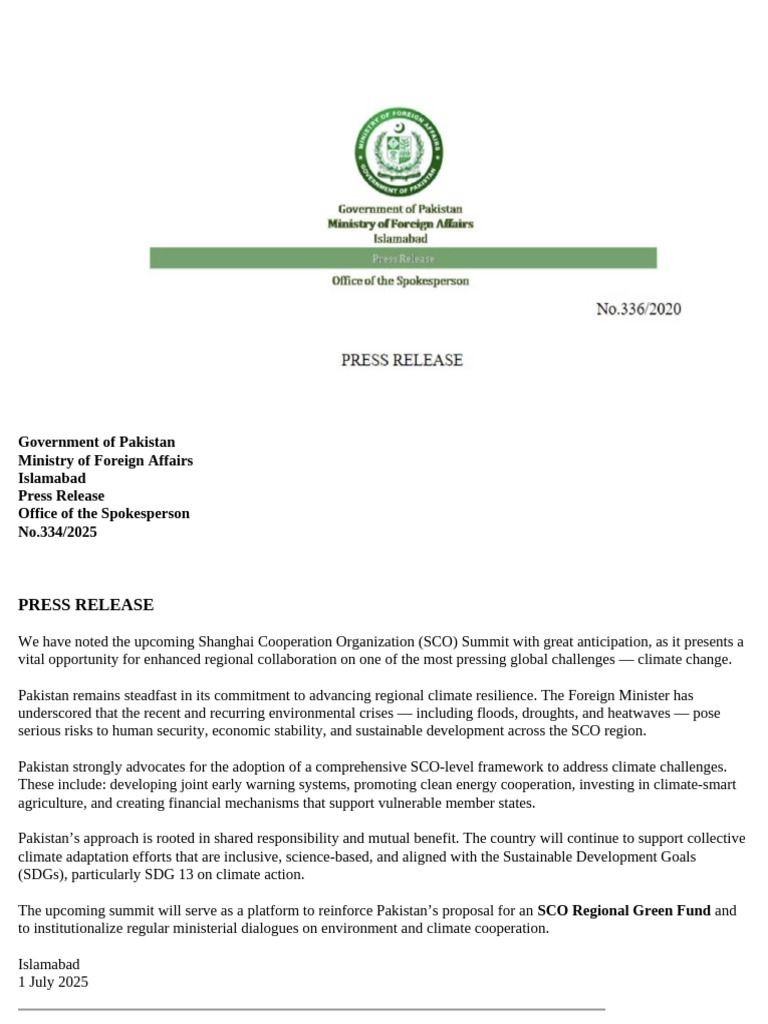 Press Briefing Climate Resilence Mofa | PDF