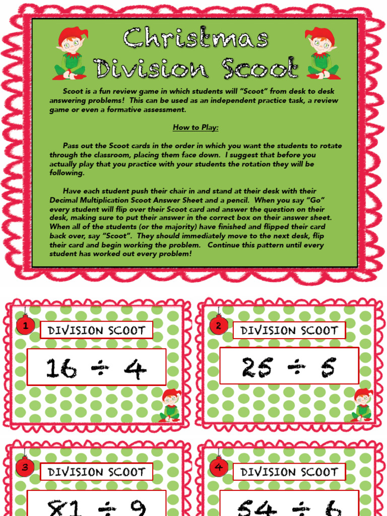 Christmas Division Activity | PDF | Chess | Chess Theory